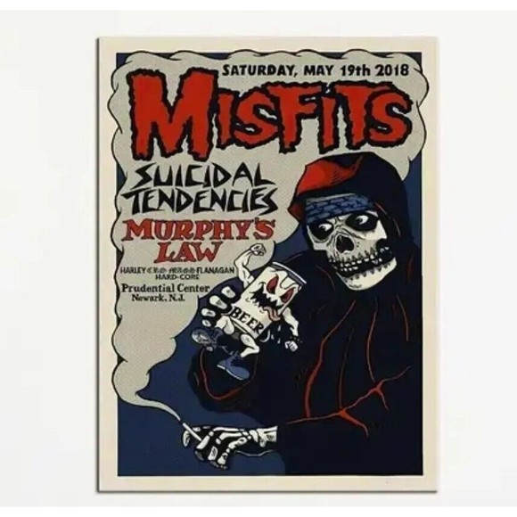 Art | Misfits Suicidal Tendencies Canvas Beer Skull Poster 1216 New No Frame | Poshmark